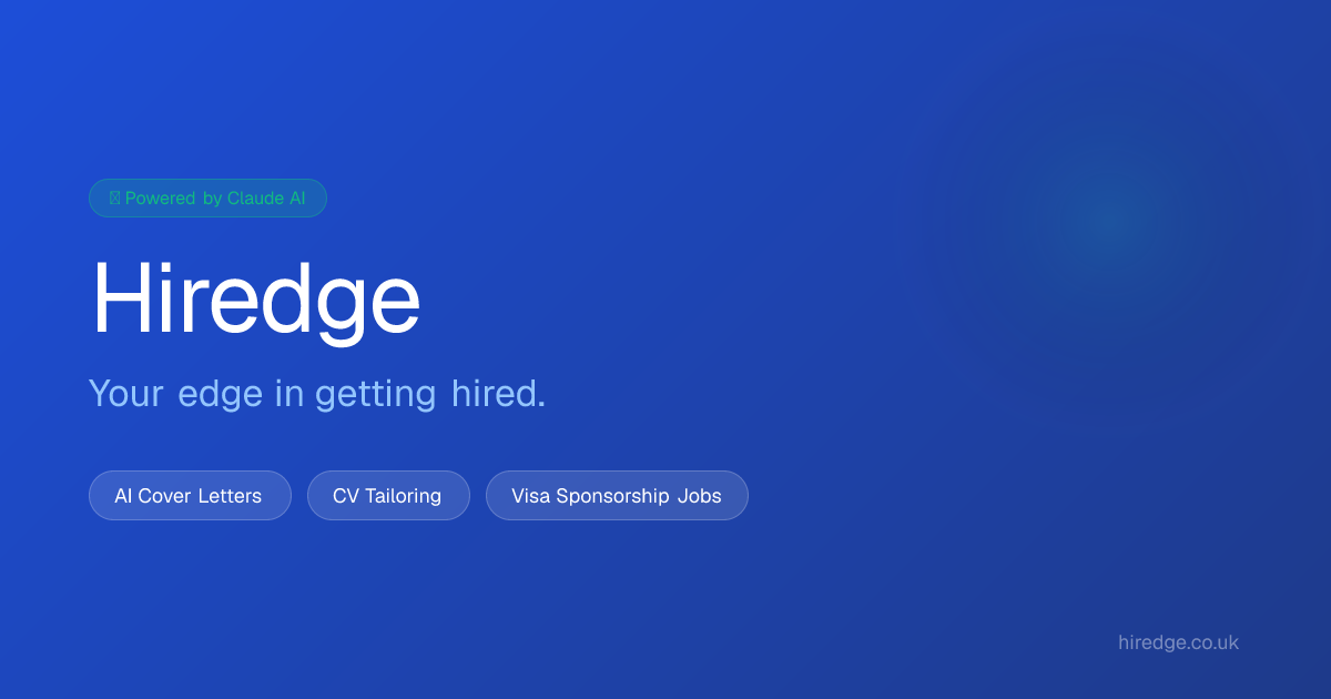 Blog: UK Job Search Tips, Cover Letters, CV Advice | Hiredge | Hiredge